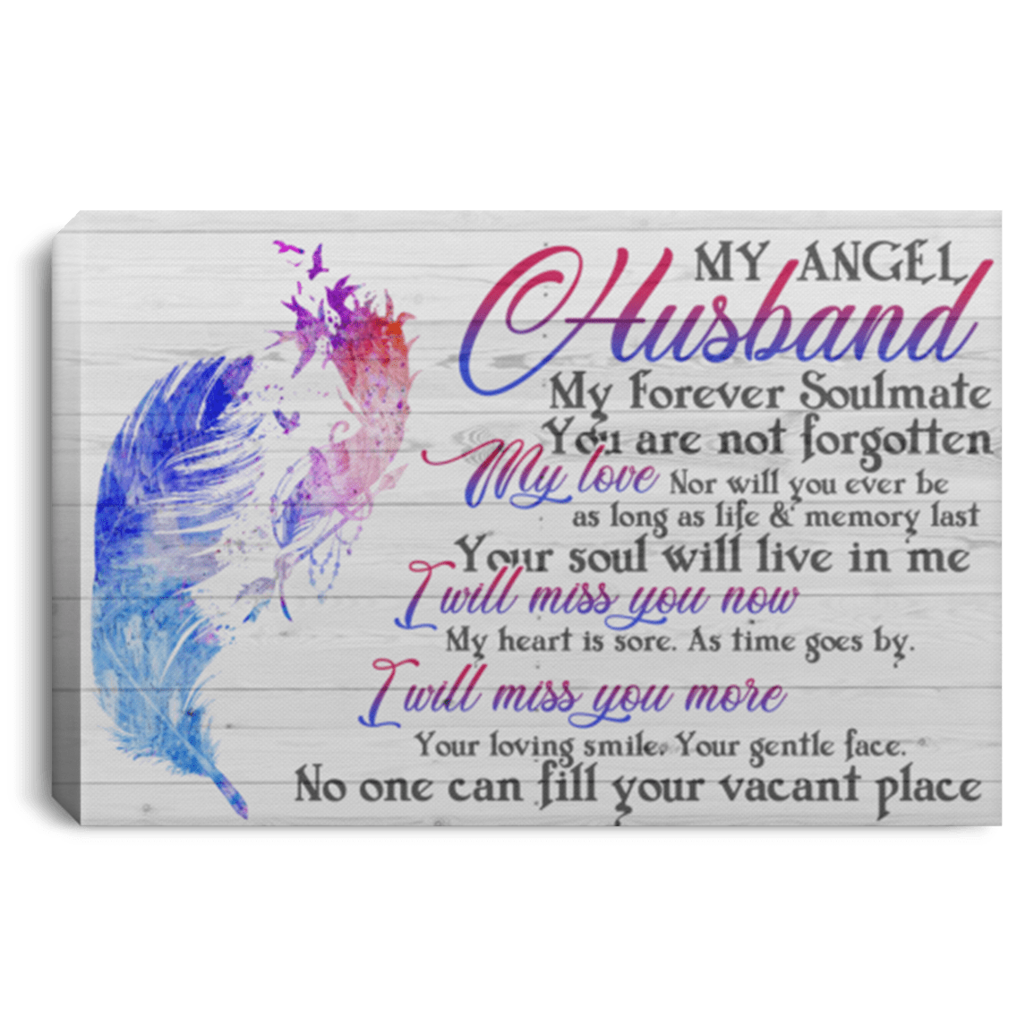 To My Angel Husband Canvas | My Angel Husband My Forever Soulmate ...