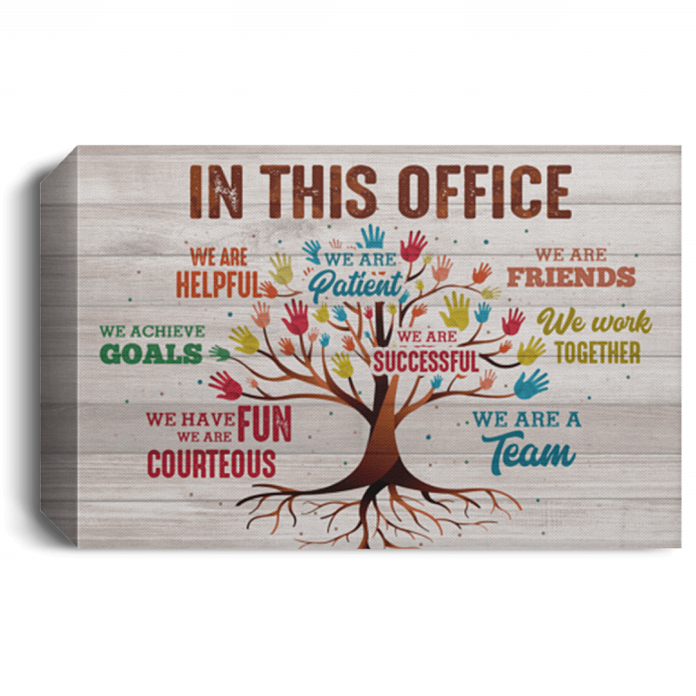 Cool Teamwork Office Sign | In This Office We Are A Team Work Hands ...