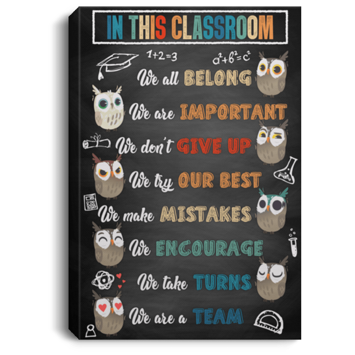 Classroom Wall Art | In This Classroom We All Belong We Are Important ...