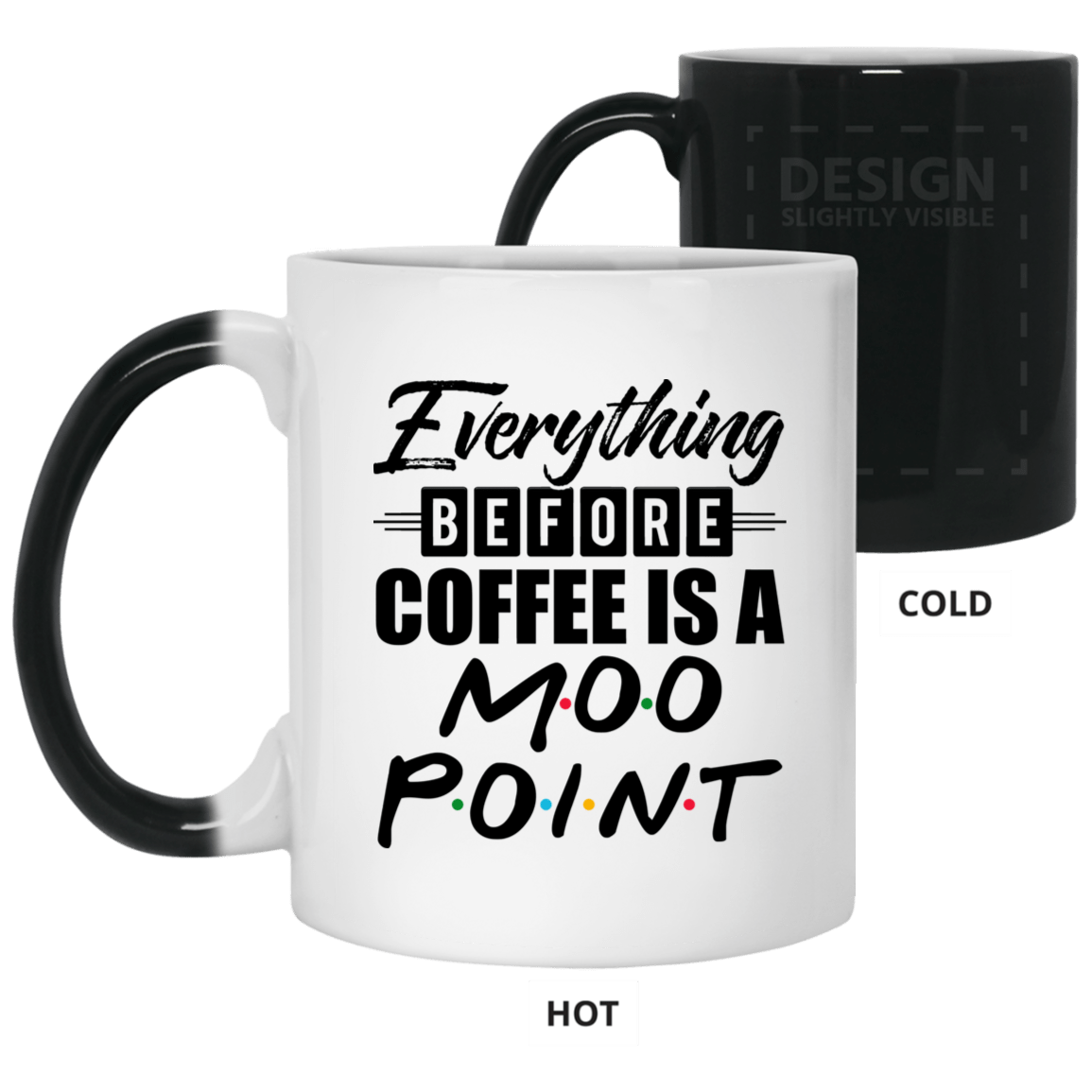 Moo Point Mug - Everything Before Coffee Is A Moo Point Coffee Mug ...