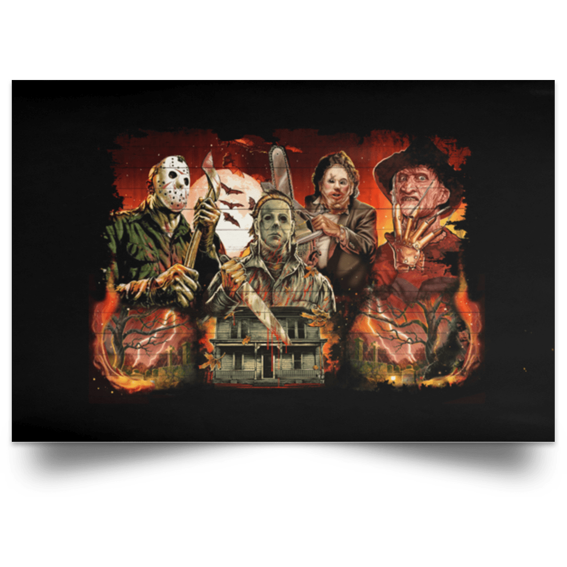 Horror Movie Wall Art | Horror Halloween Movies Characters Framed ...