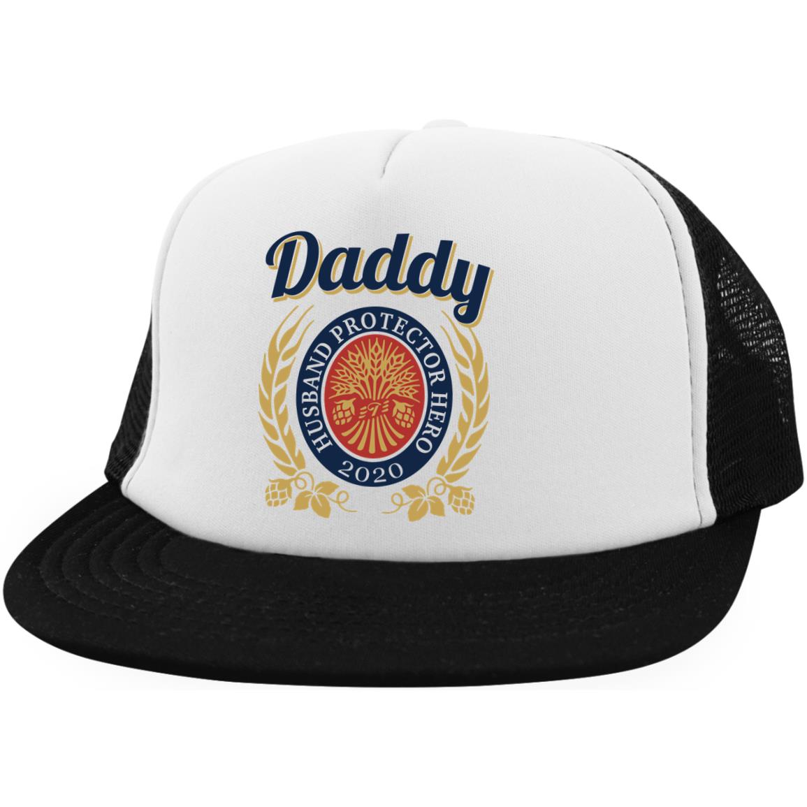 Funny Father's Day Beer Hat Gift - Daddy Husband Protector Hero Twill ...