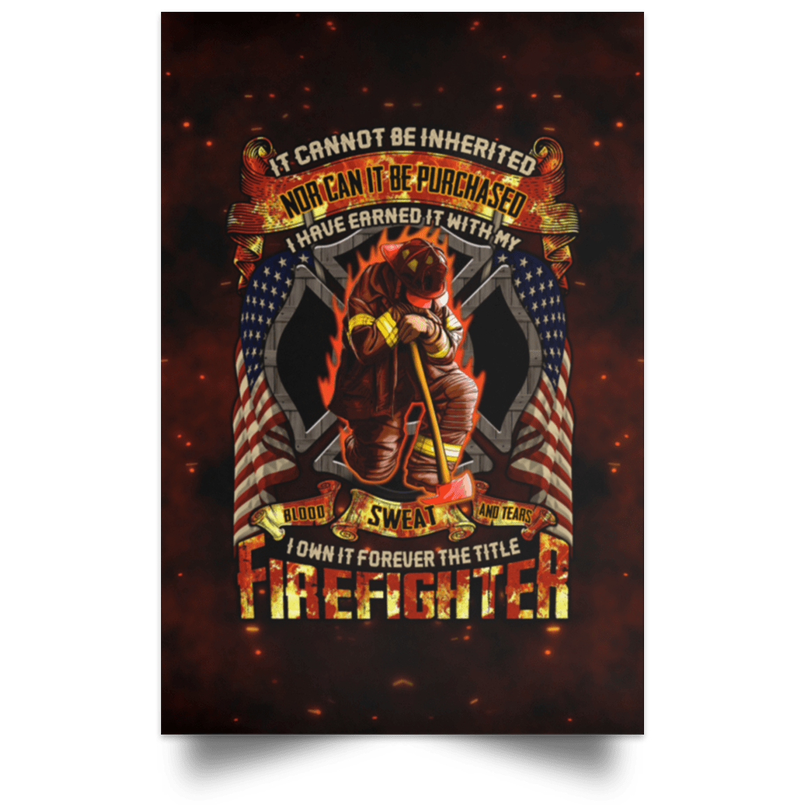 Firefighter Prayer Canvas | It Cannot Be Inherited Nor Can It Be ...