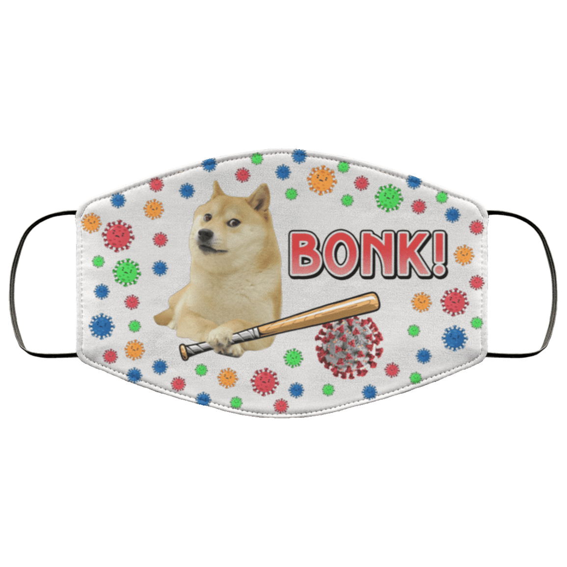 Doge Hit Corona Funny Face Mask | Doge Hit Corona Virus Funny Face Mask ...