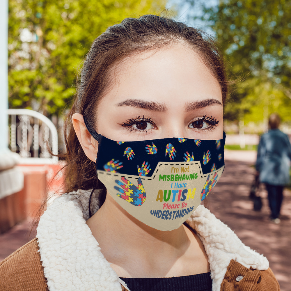 Autism Awareness Face Mask | I'm Not Misbehaving I Have Autism Mask ...