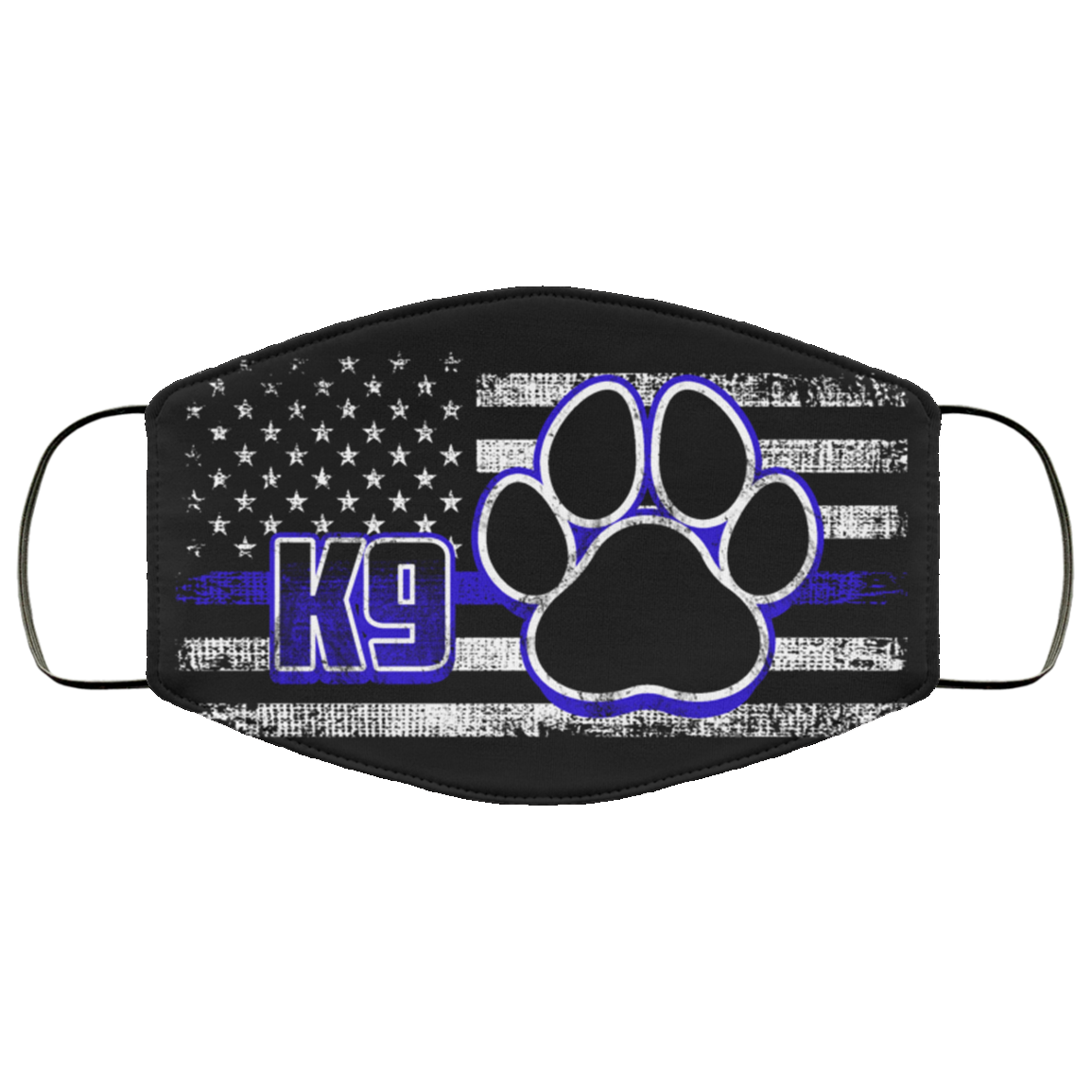 Police K9 Face Mask | Thin Blue Line K9 Police Dog Paws Back The Blue ...