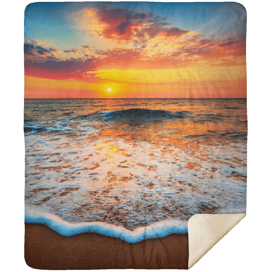 Sunset Summer Beach Blanket | Sunset Summer Beach Lover Fleece Blanket ...