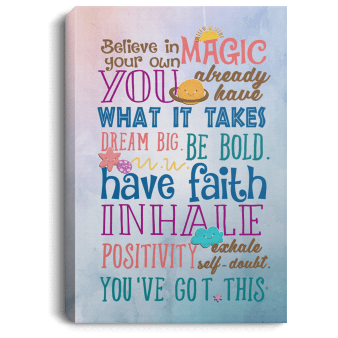 Kids Positive Quotes Wall Decor | Believe in Your Own Magic You've Got ...