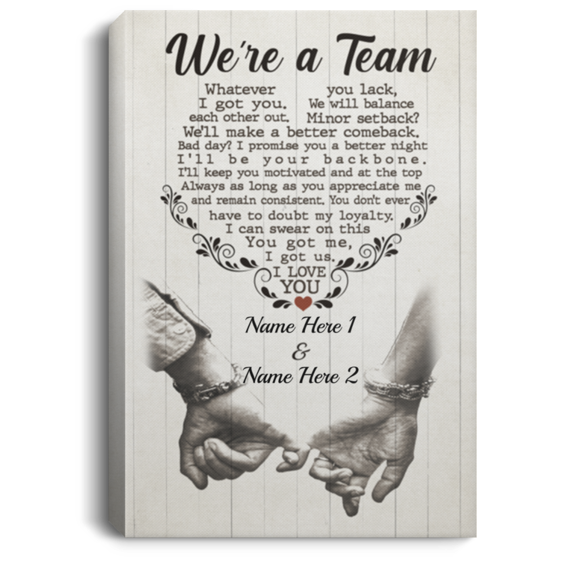 Anniversary Personalized Gift - Personalized We're A Team Whatever You ...