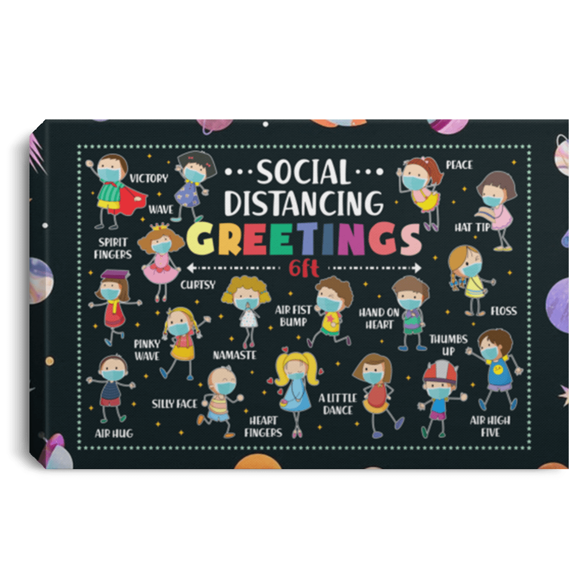 Social Distancing Greeting Classroom Canvas | Social Distancing ...