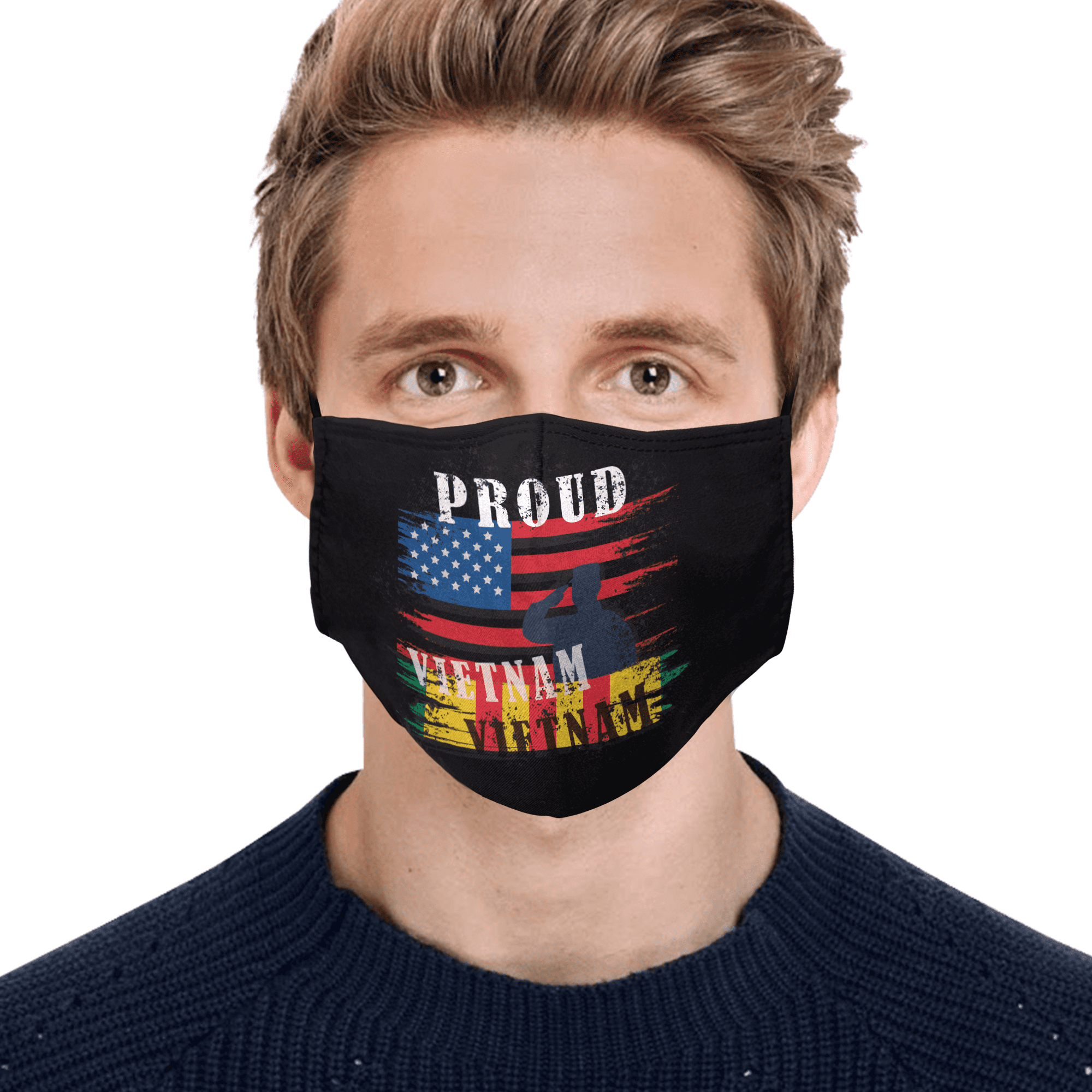 Vietnam War Veteran Face Mask | Proud Vietnam Veteran Washable Reusable ...