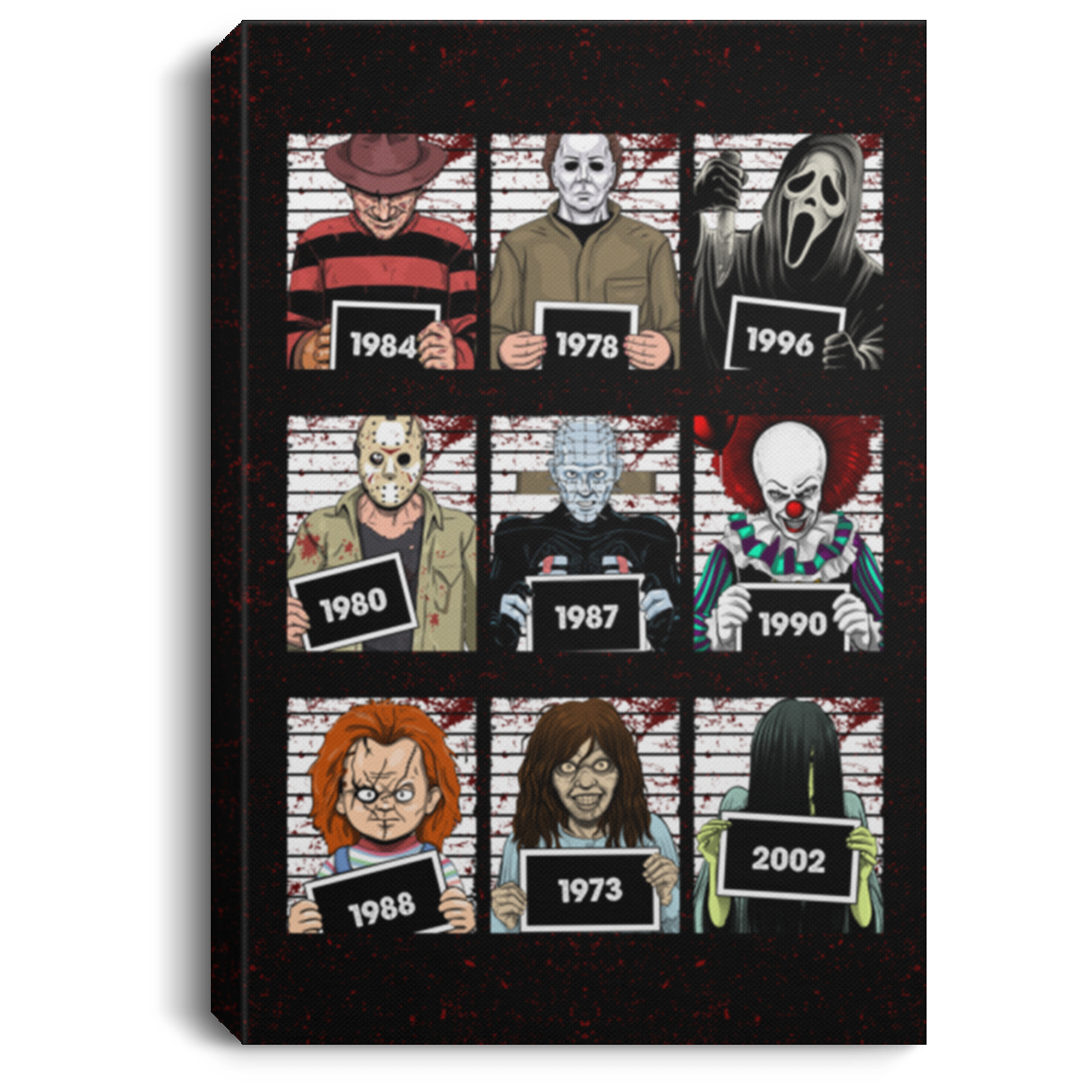 Horror Movie Characters Canvas Poster | Horror Movie Characters ...