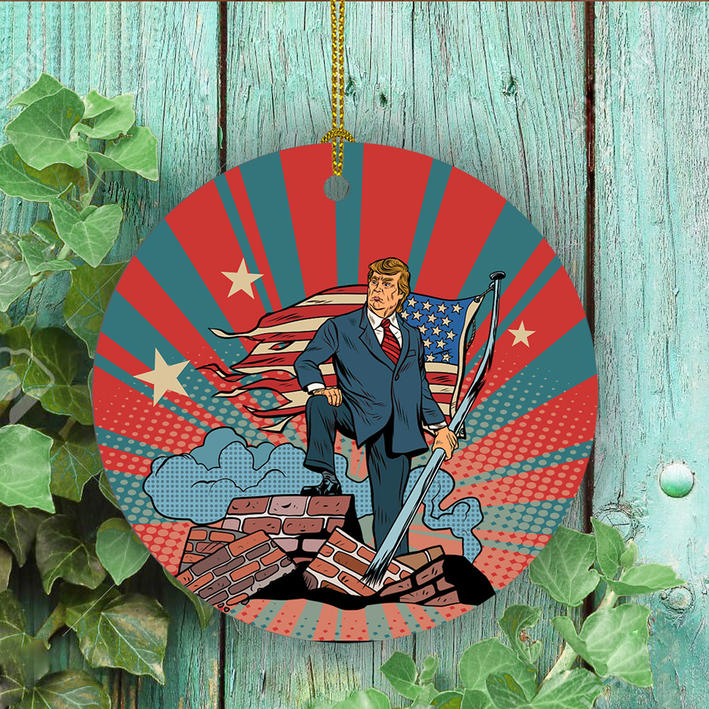 Pro Trump American Flag Ornament | Donald Trump 2020 Christmas Ornament ...