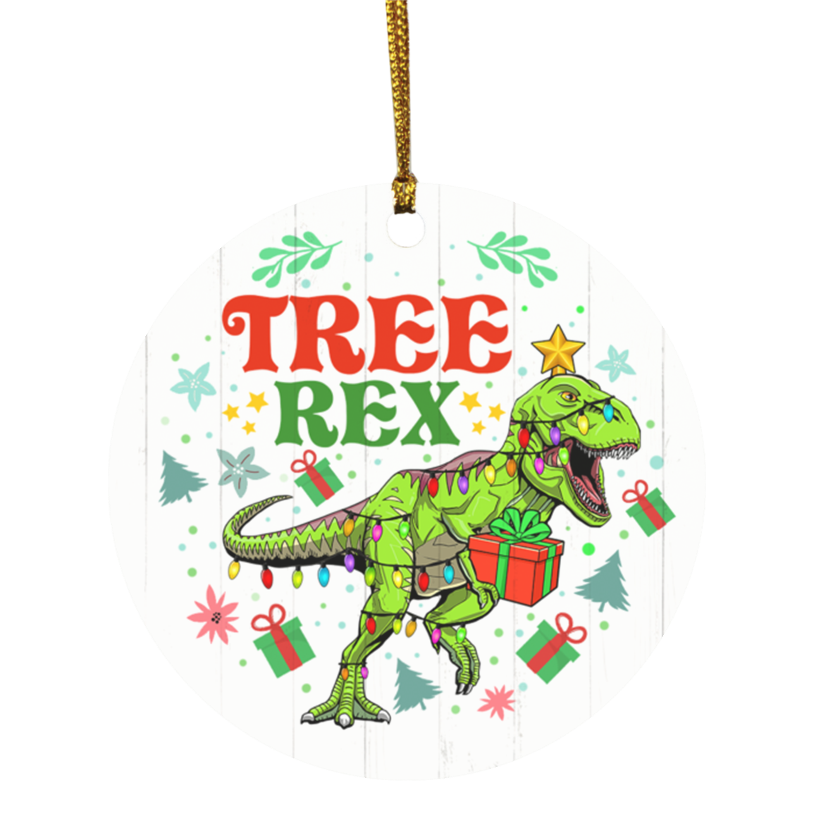 Tree Rex Ornament - Tree Rex Dinosaur Christmas Ornament - Funny T-rex ...