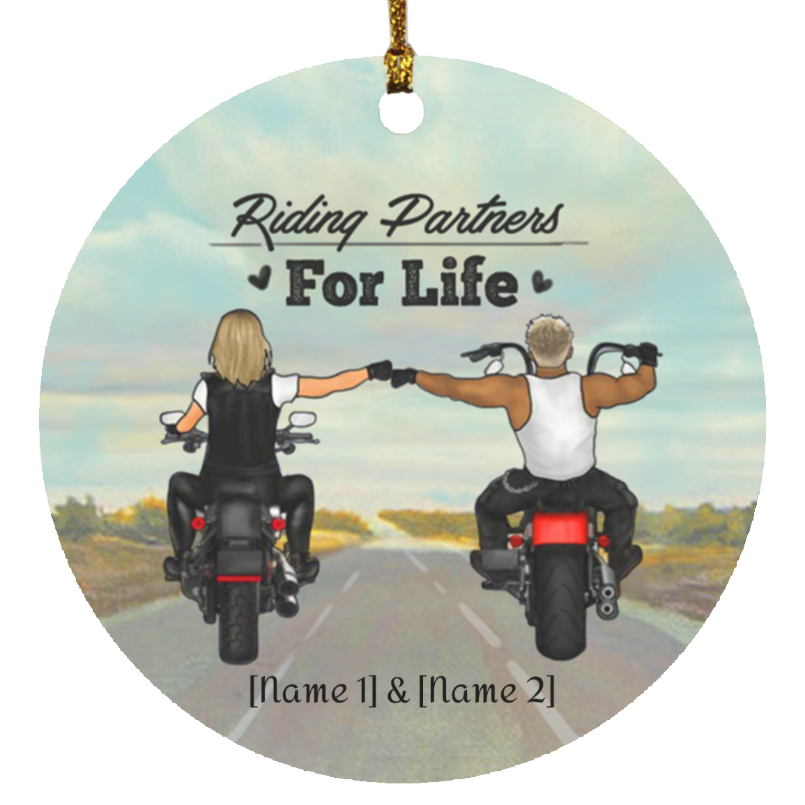 Custom Riding Partner Biker Ornament - Personalized Riding Partners ...