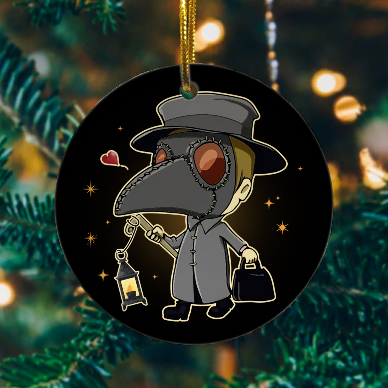 Plague Doctor Ornament | Cute Plague Doctor With Lantern Decorative ...