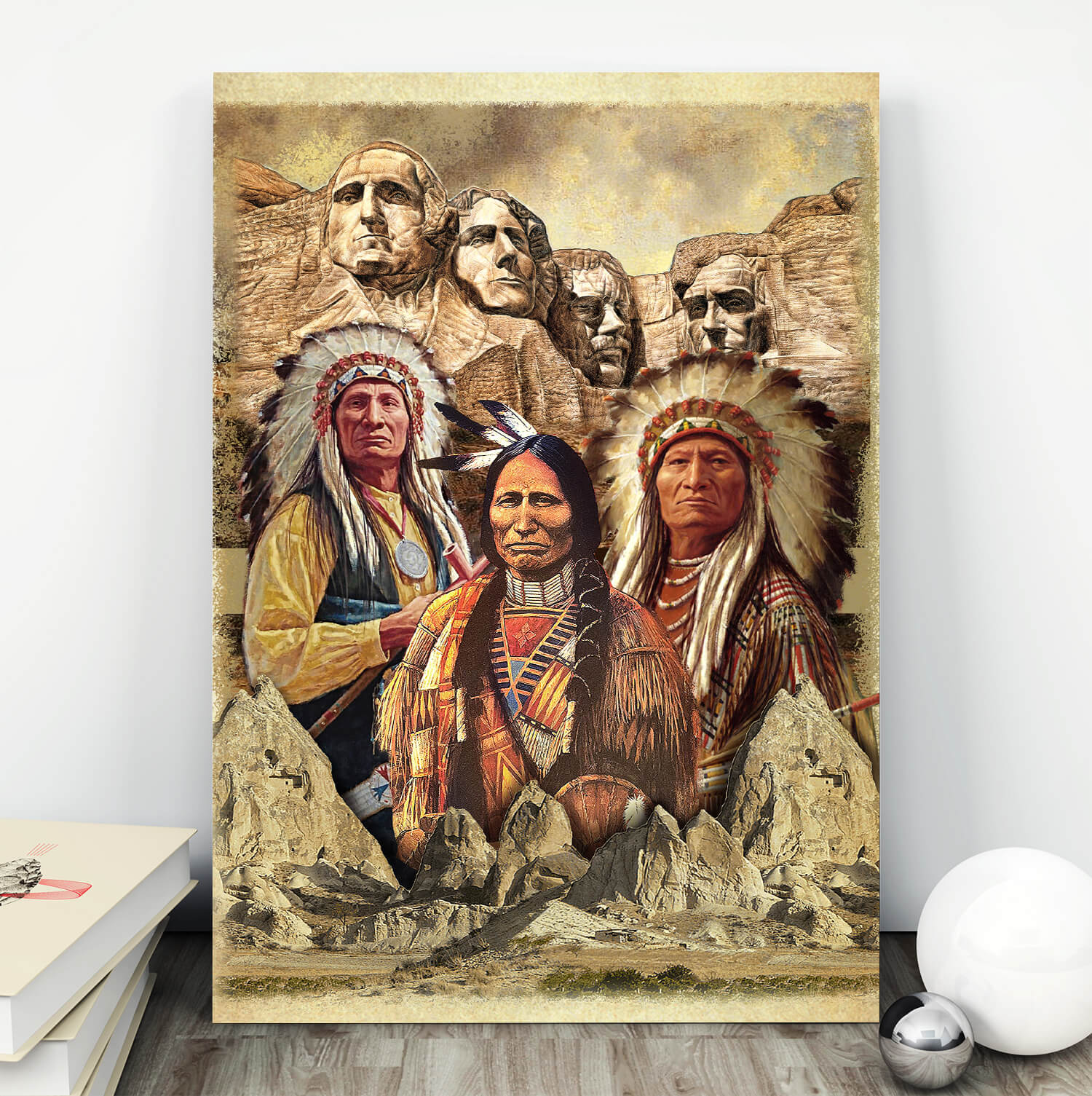 Native American Poster | Native American Mount Rushmore Indigenous ...