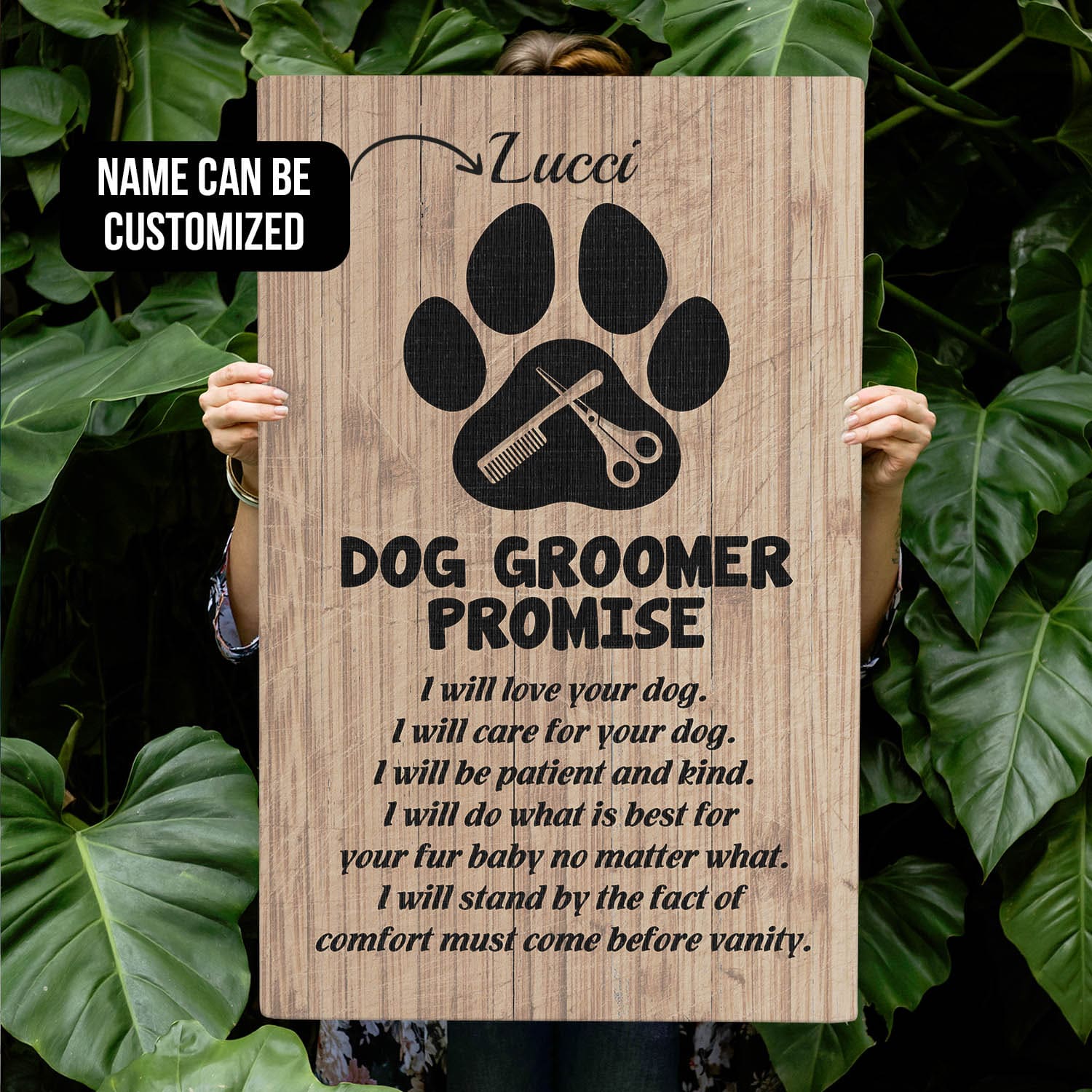 Dog Groomer Promise Poster | Personalized Dog Groomer I Will Love Your ...