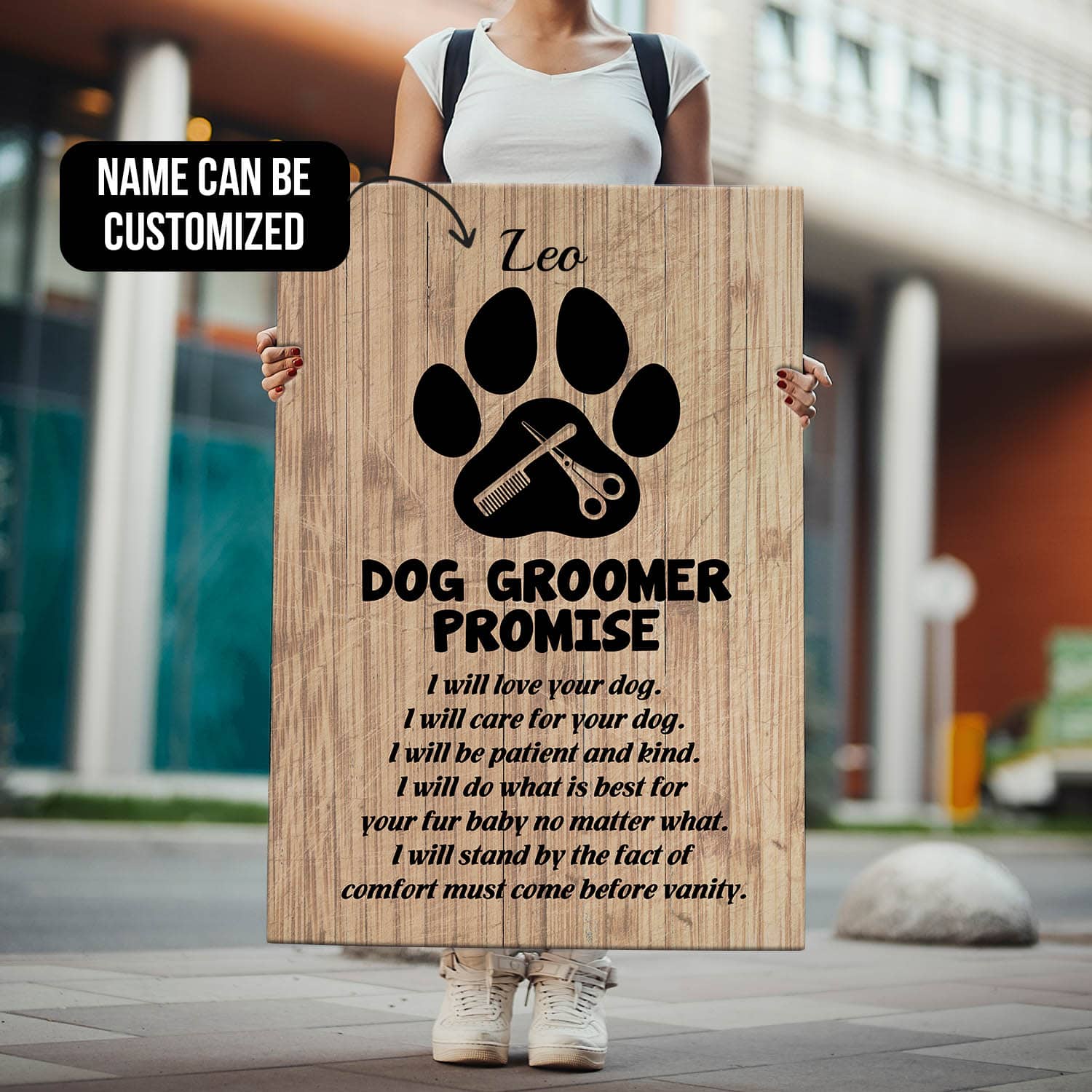 Dog Groomer Promise Poster | Personalized Dog Groomer I Will Love Your ...