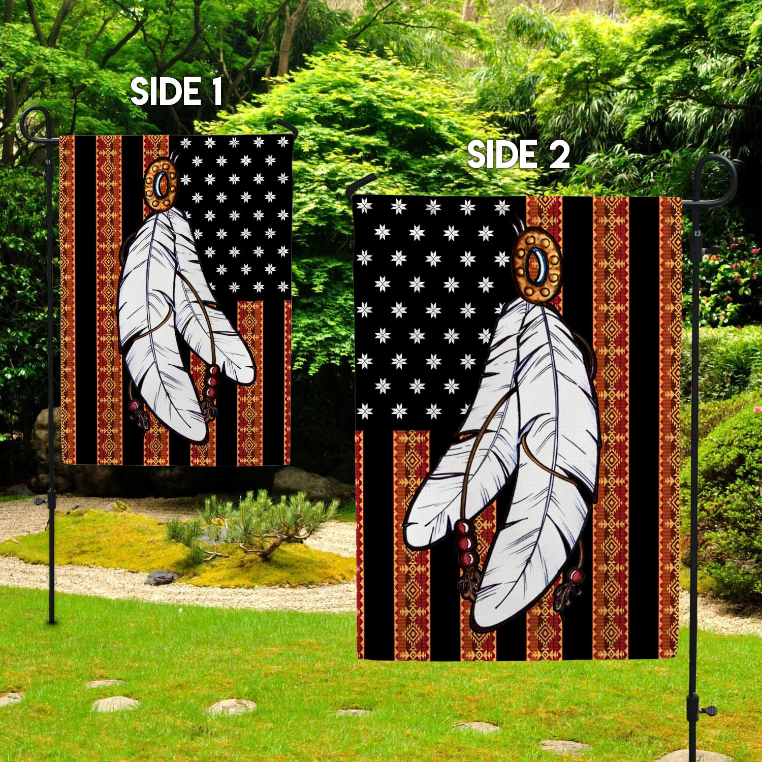 Native American Indian Flag | Native American Feather Outdoor House ...