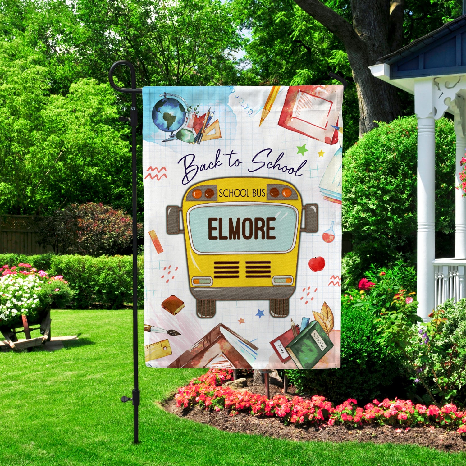 Personalized School Bus Welcome Back To School Garden Flag - House Flag ...