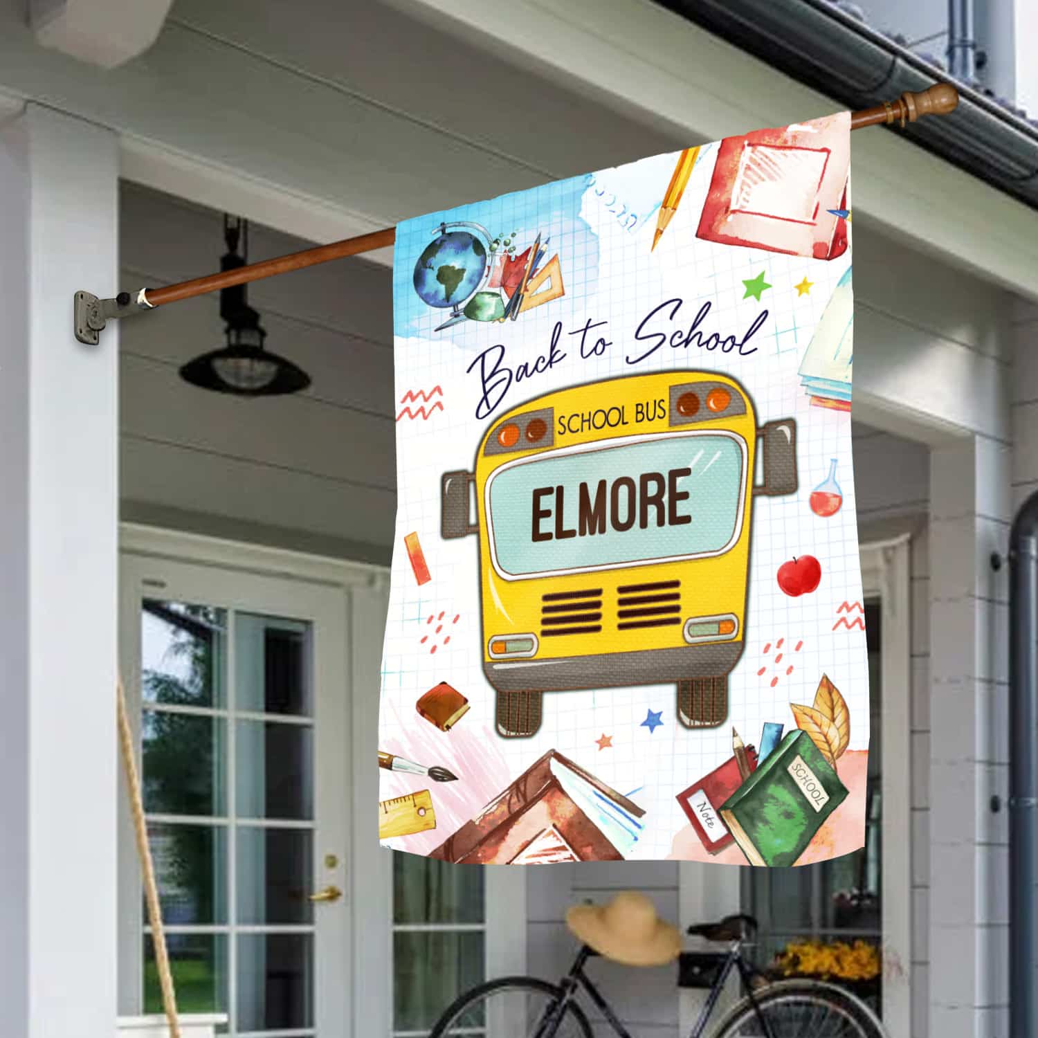 Personalized School Bus Welcome Back To School Garden Flag - House Flag ...
