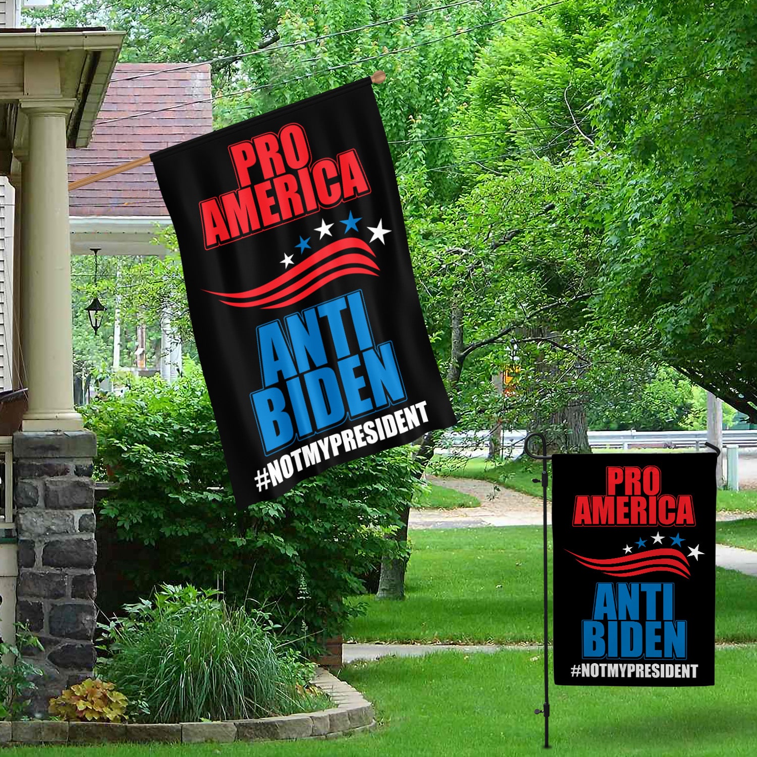 Pro American Anti Biden Garden Flag - House Flag - Anti Biden Flag ...