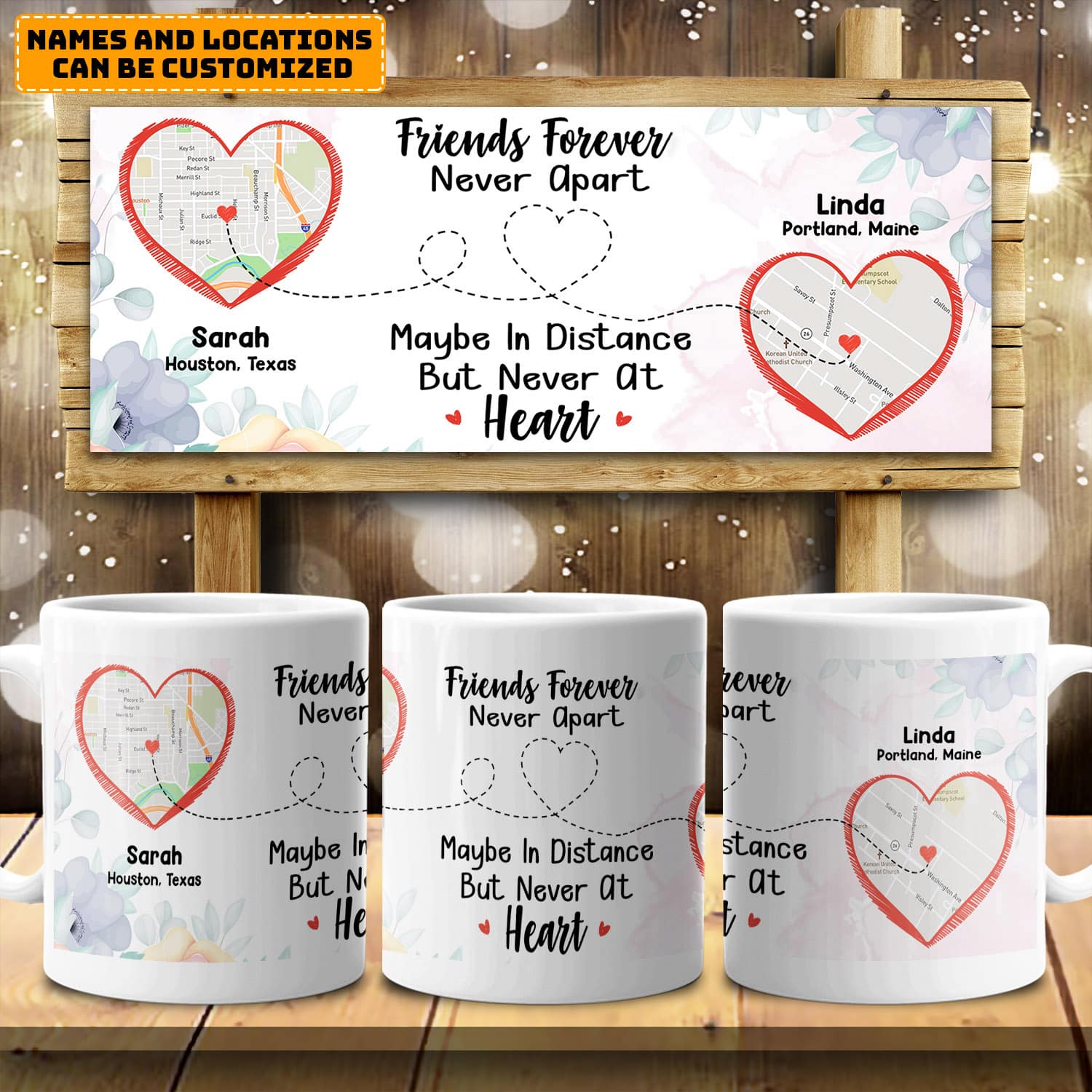 Long Distance Best Friends Forever Never Apart Maybe In Distance But ...