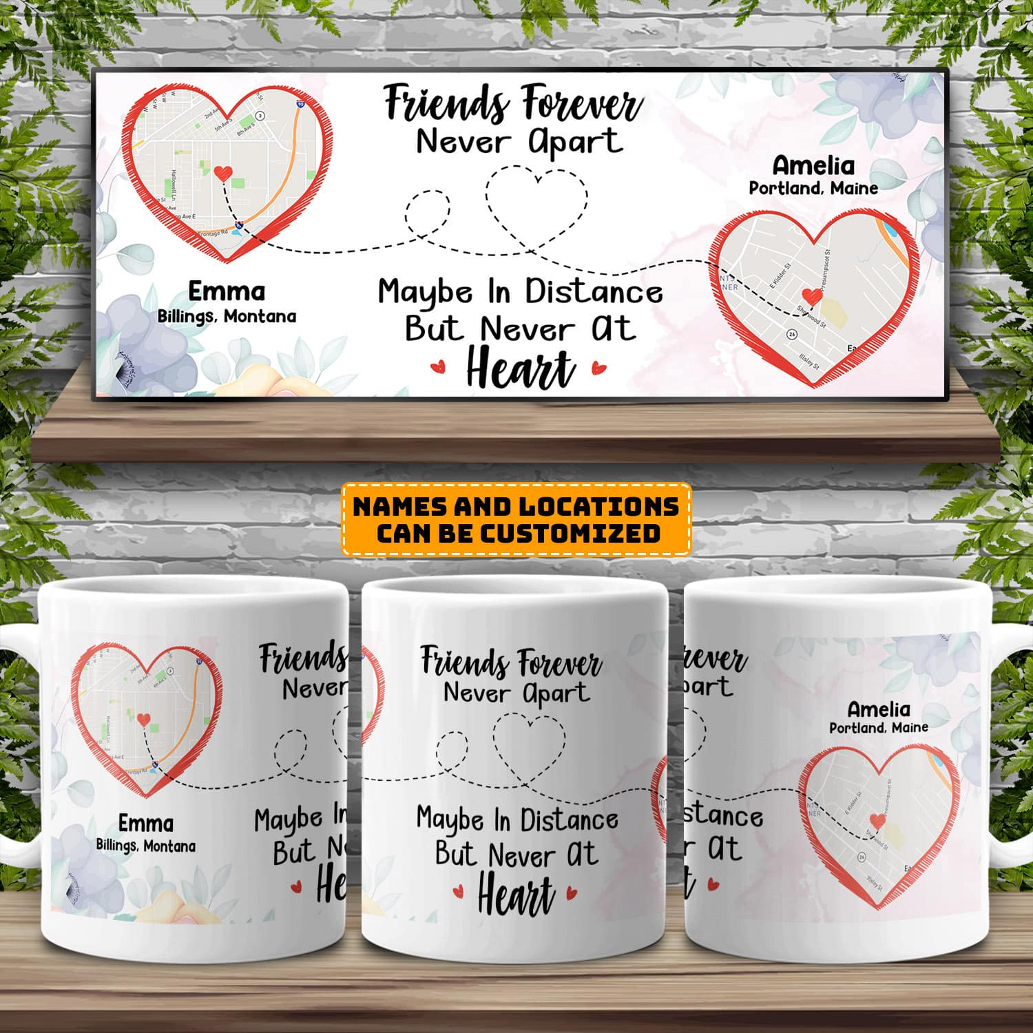 Long Distance Best Friends Forever Never Apart Maybe In Distance But ...