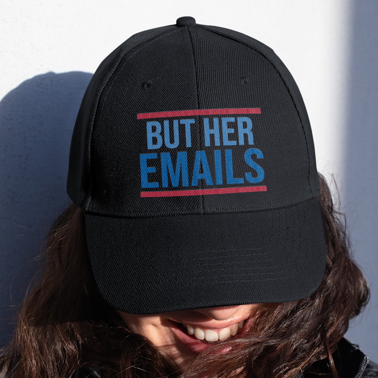But Her Emails Funny Trump Hillary Bush Twill Cap - High-Profile ...