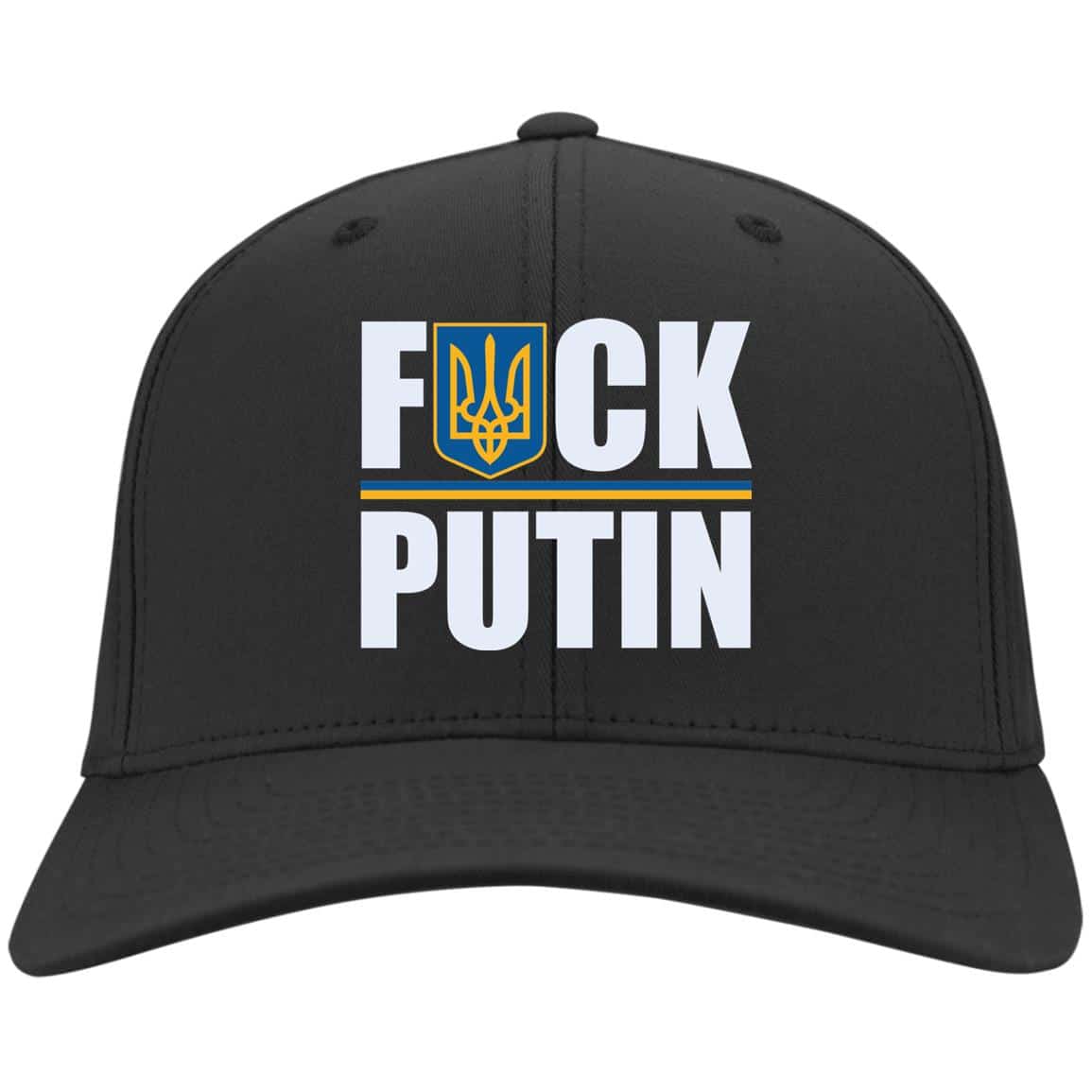 Puck Futin Shirt - Funny Putin Russia Twill Cap - High-Profile Snapback ...
