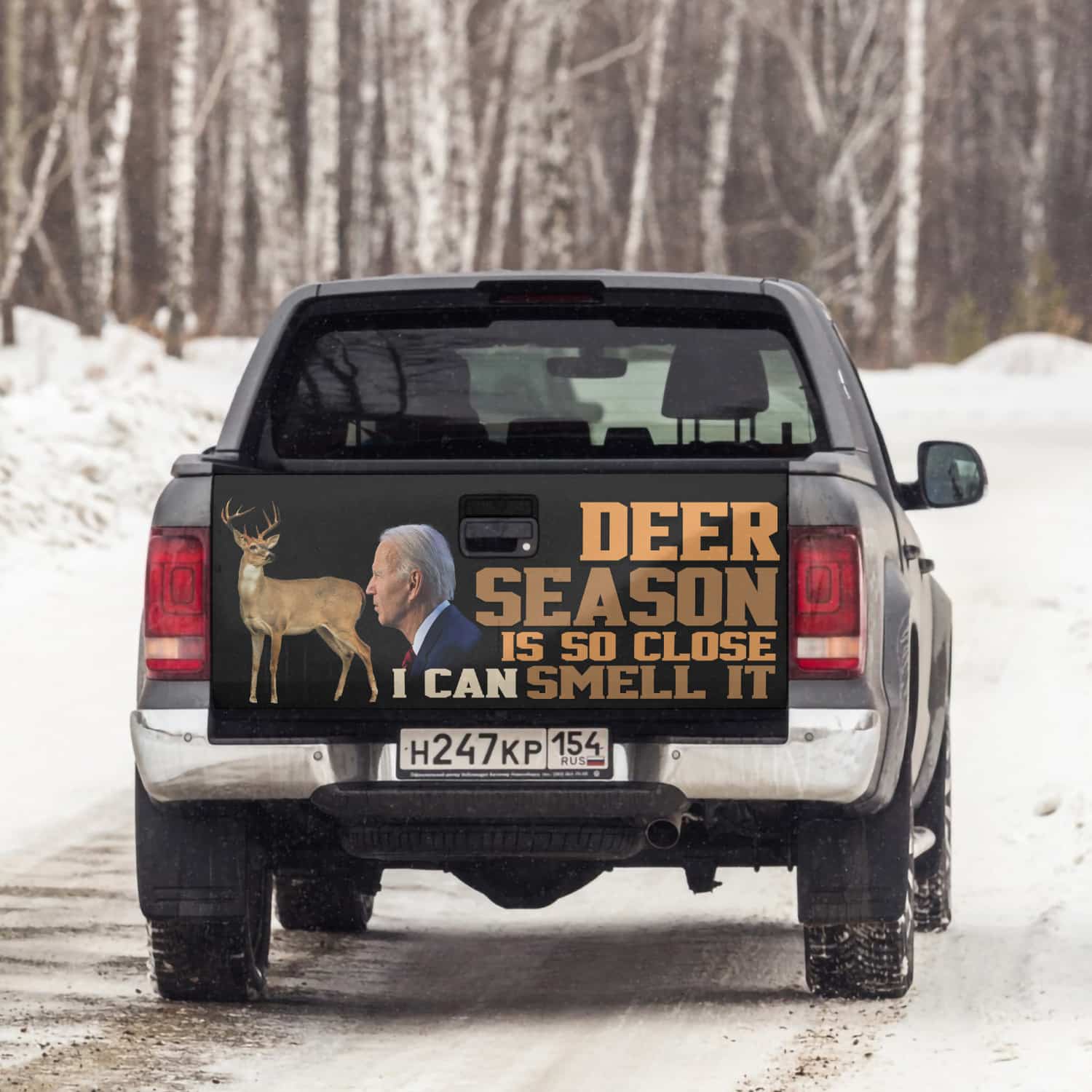 Deer Season Is So Closed I Can Smell It Funny Biden Christmas Truck ...