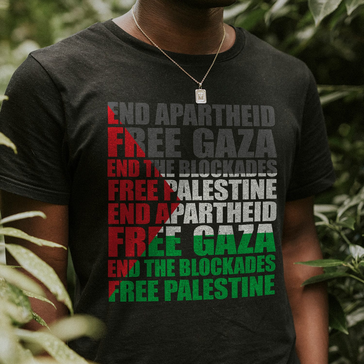 Free Palestine Arabic Palestine Gaza Jerusalem Support Flag T-Shirt ...